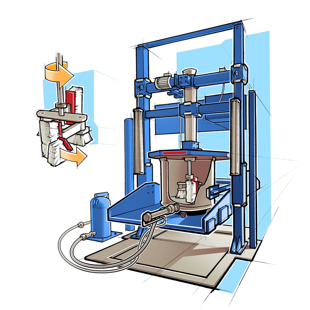 Robus washing machine - Efficient container cleaning